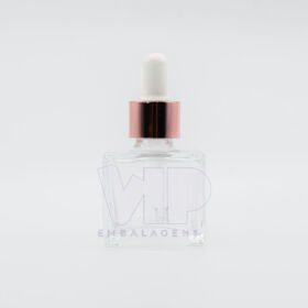 Frasco Dropper Luxo Quadrado Rosé – Vip Embalagens